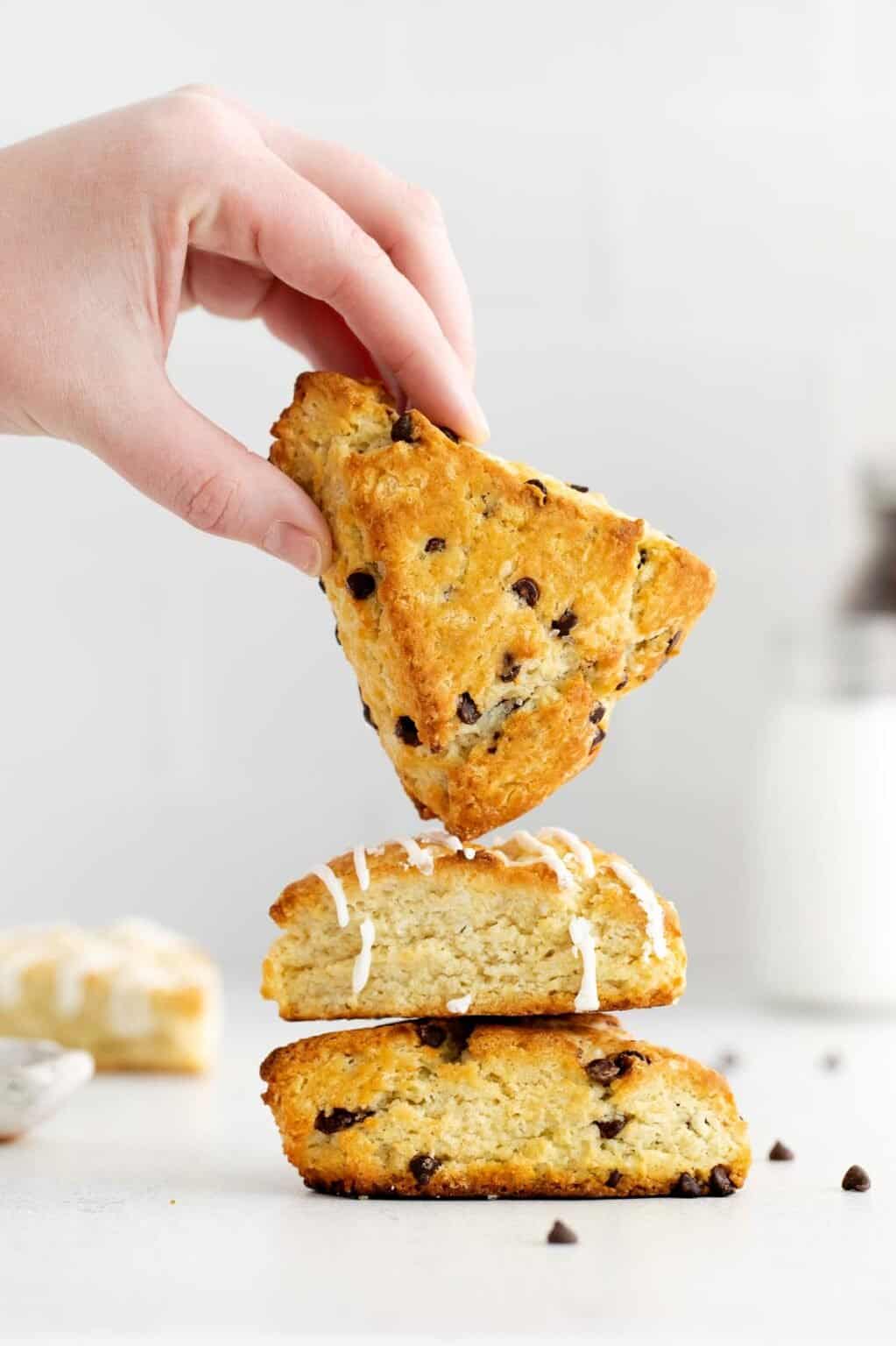 Gluten-Free Chocolate Chip Scones (Bakery Style!) - Meaningful Eats