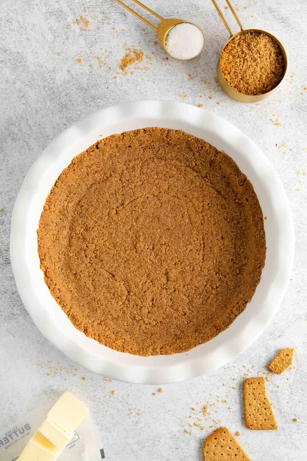 Gluten-Free Graham Cracker Crust (EASY!) - Meaningful Eats