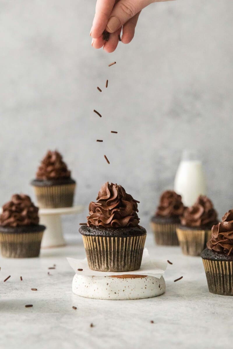 Gluten-Free Chocolate Cupcakes (Super Moist!) - Meaningful Eats