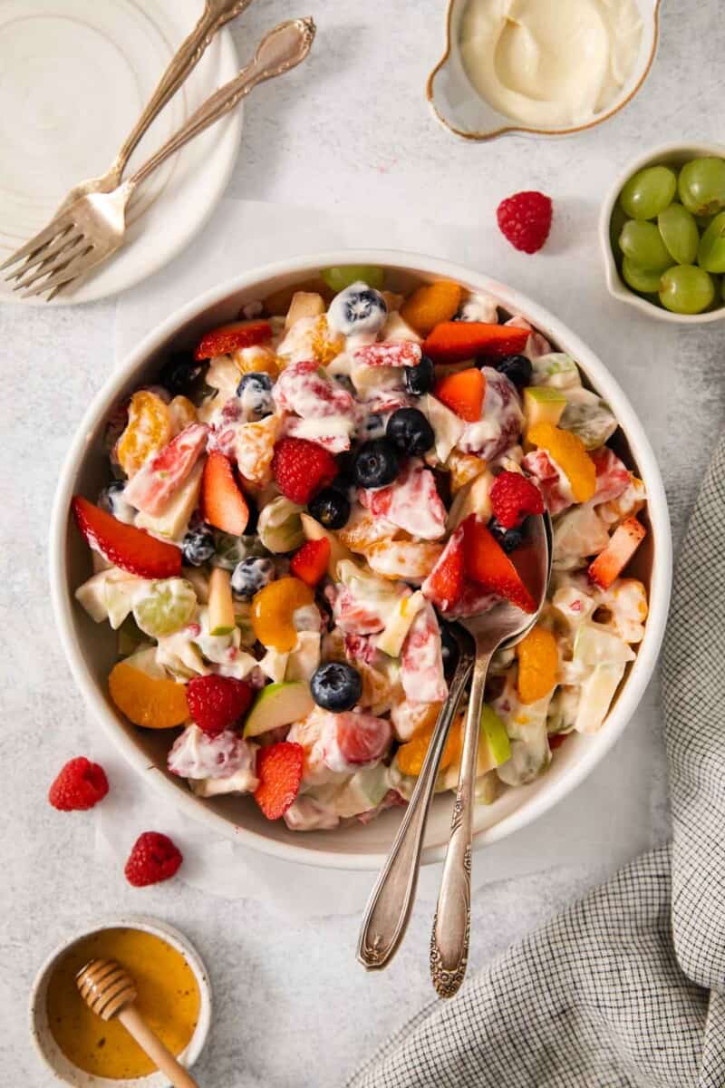 Easter Fruit Salad (Honey Vanilla Yogurt!) - Meaningful Eats