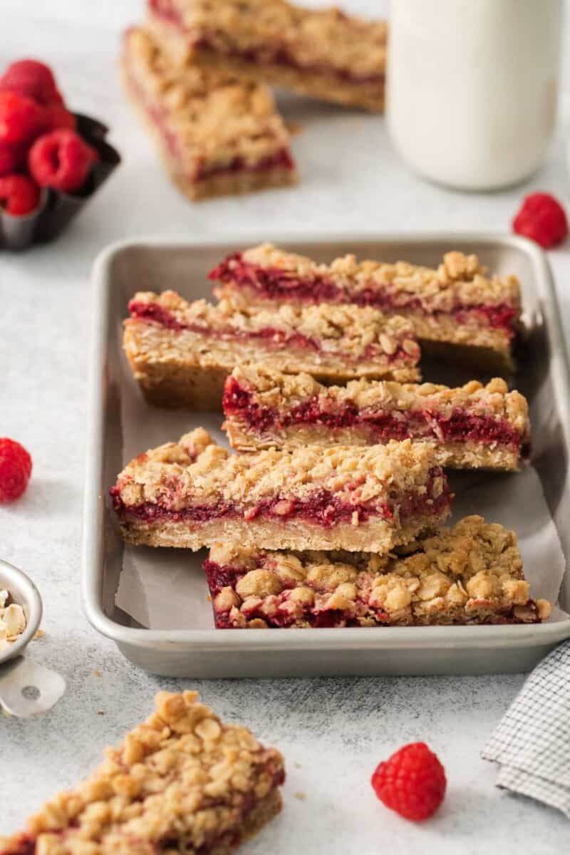 Gluten-Free Raspberry Crumb Bars - Meaningful Eats