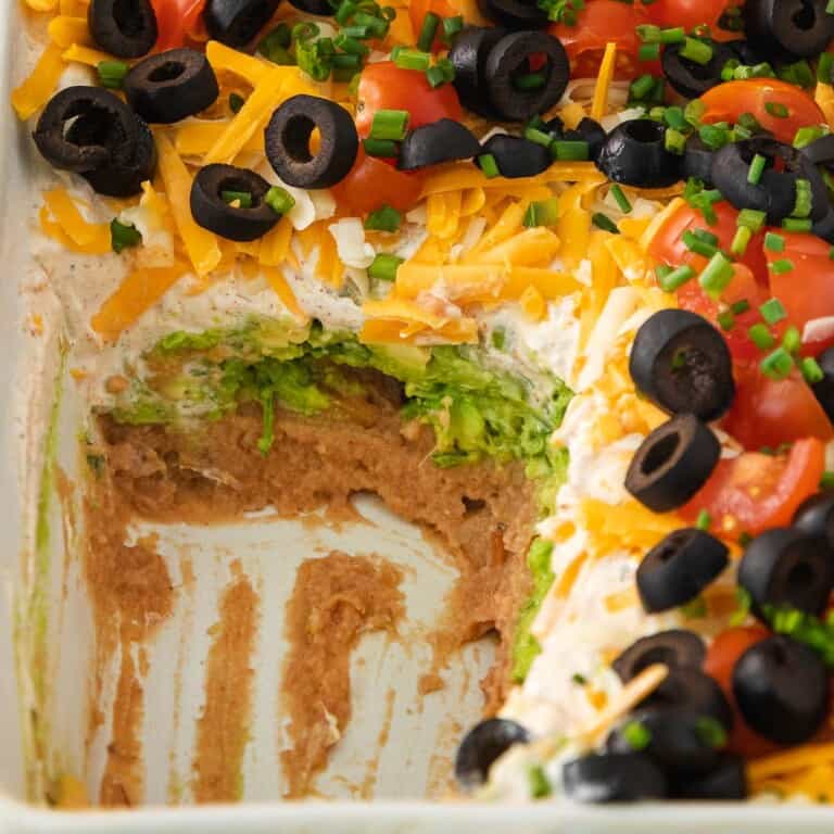 7-Layer Taco Dip (BEST RECIPE!) - Meaningful Eats