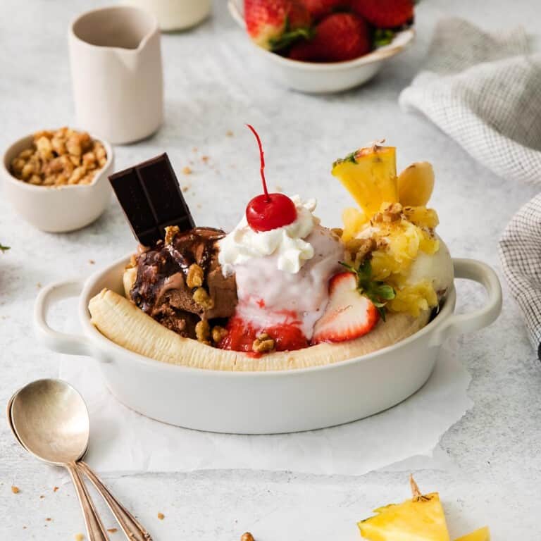 Old-Fashioned Banana Split (Easy Recipe!) - Meaningful Eats