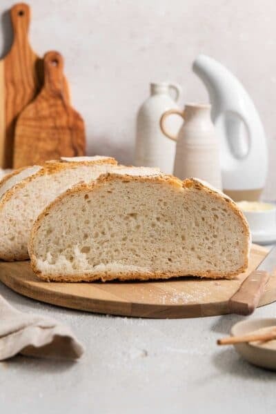 Crusty Gluten-Free Artisan Bread (Only 5 Ingredients!) - Meaningful Eats