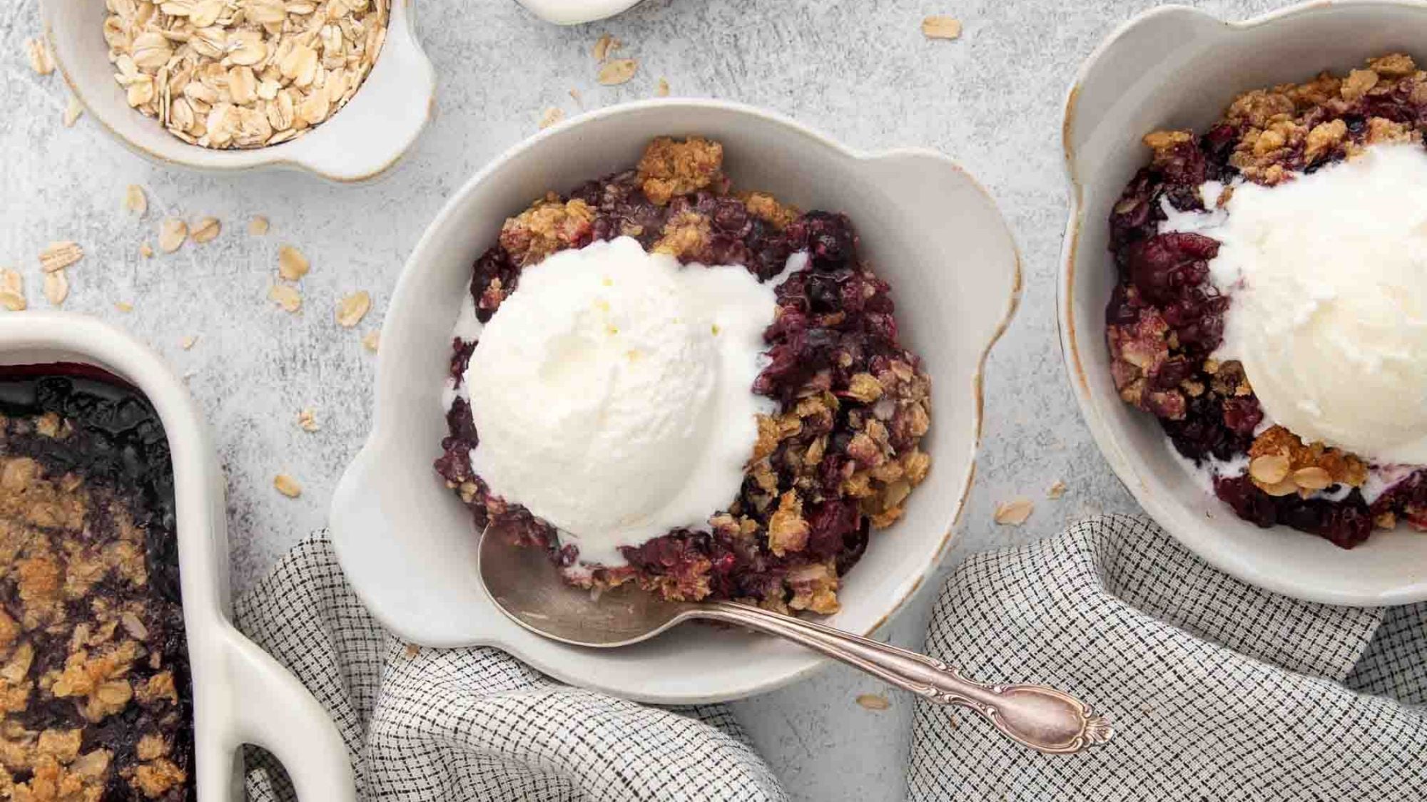 Gluten-Free Triple Berry Crisp - Meaningful Eats